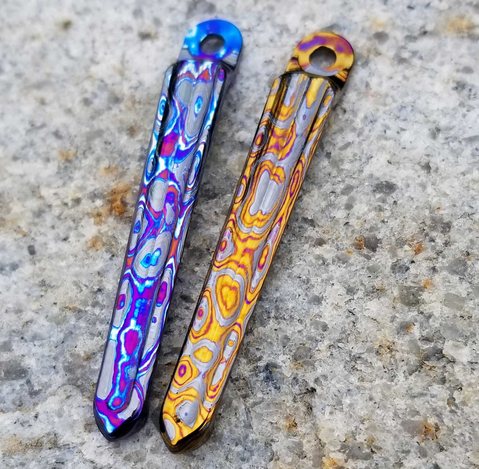 Black Timascus Clip- Zirconium Infused – Millit Knives